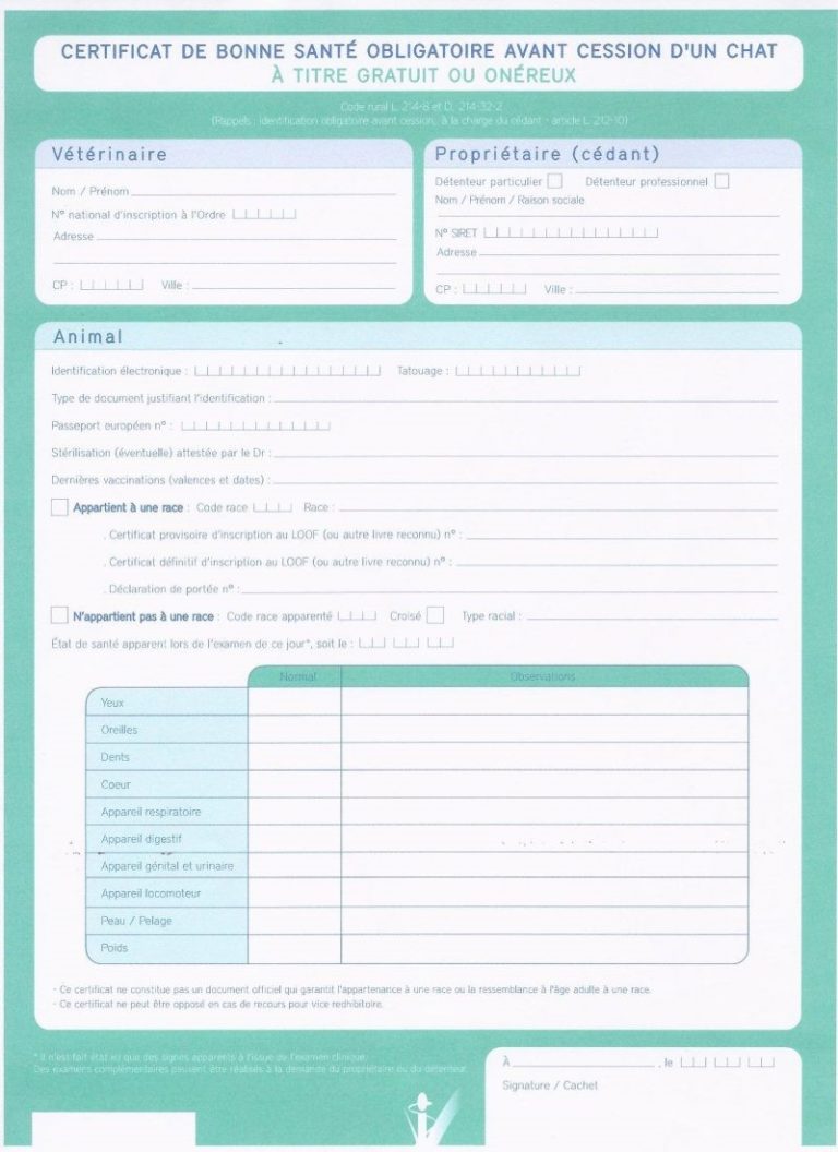 Obligations légales lors d’une cession – Association des Amis des Chats Abyssins et Somalis